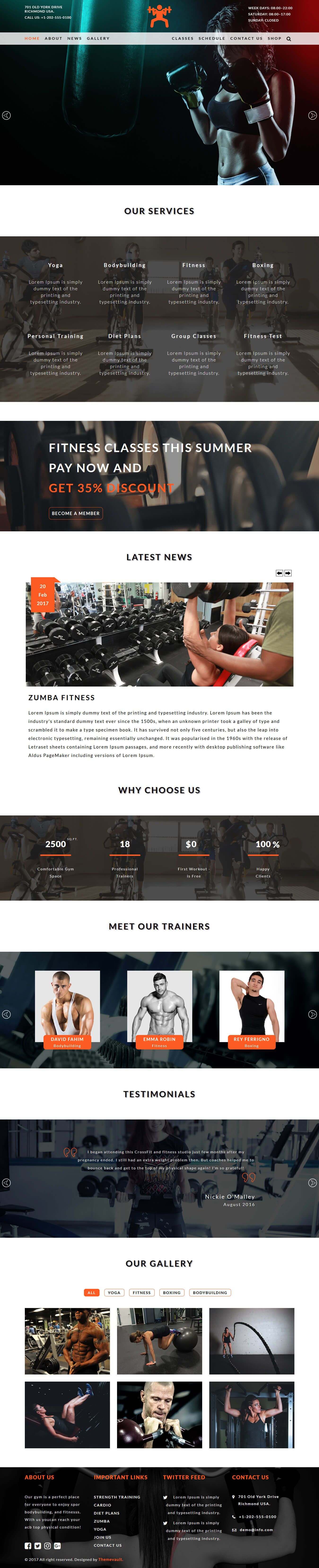 Gymbit – Free Gym and Fitness Website Template | ThemeVault