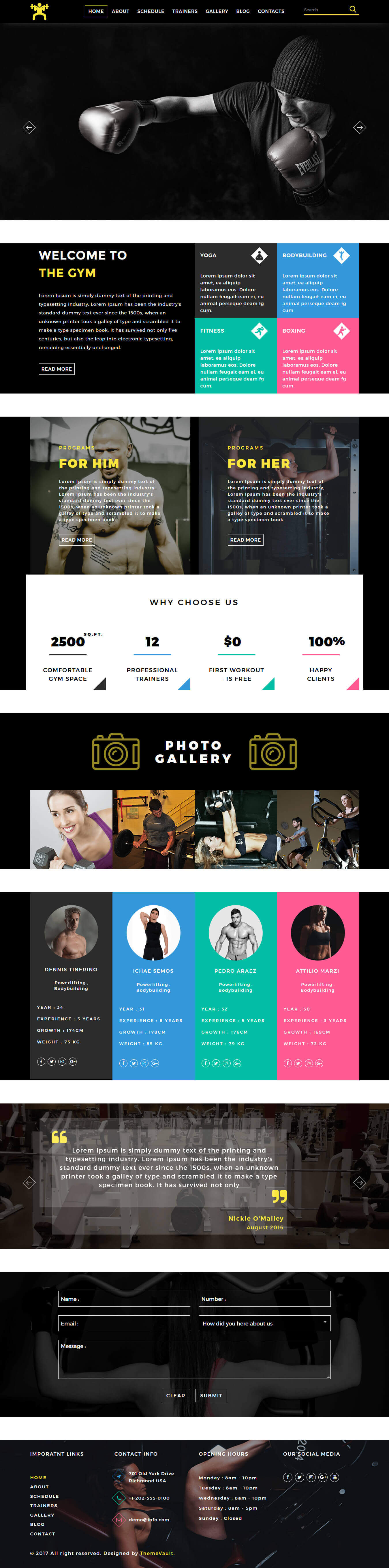 Gym-Fitcare - Free HTML Sports Website Template | ThemeVault